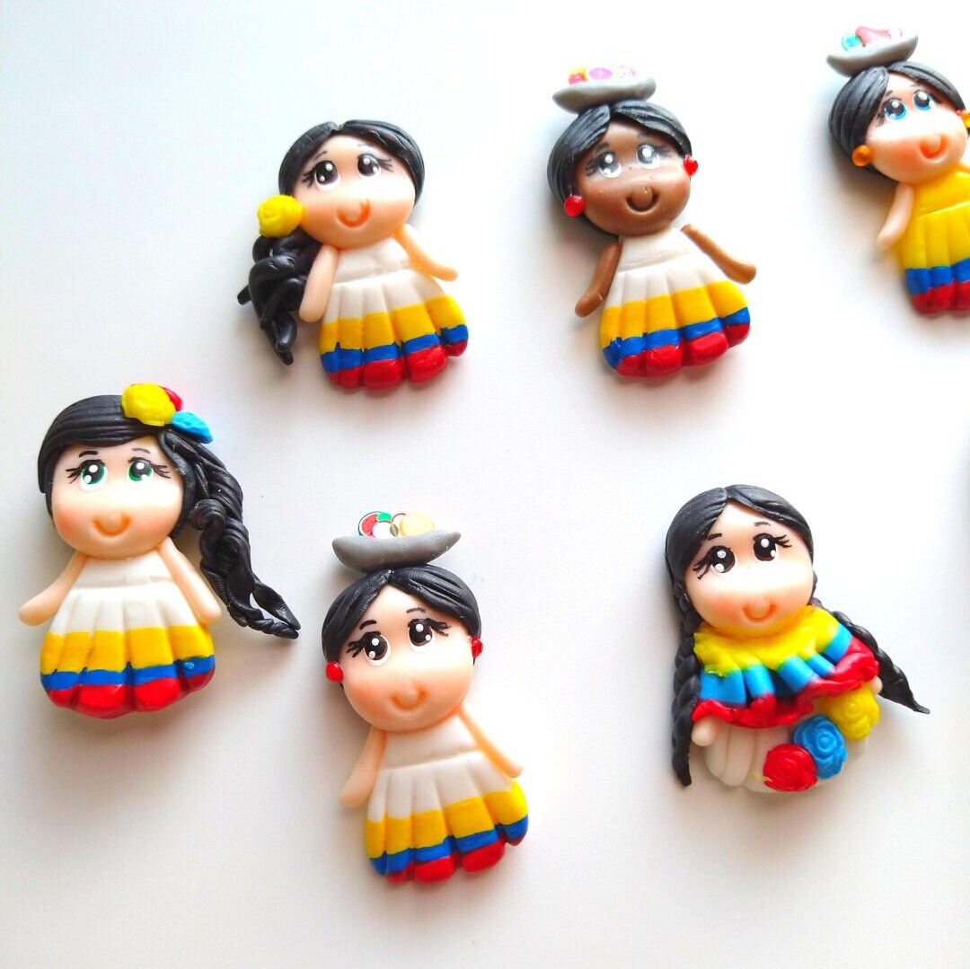 Colombian Art Doll Miniature Colombian Pin Doll Each Wears a | Etsy