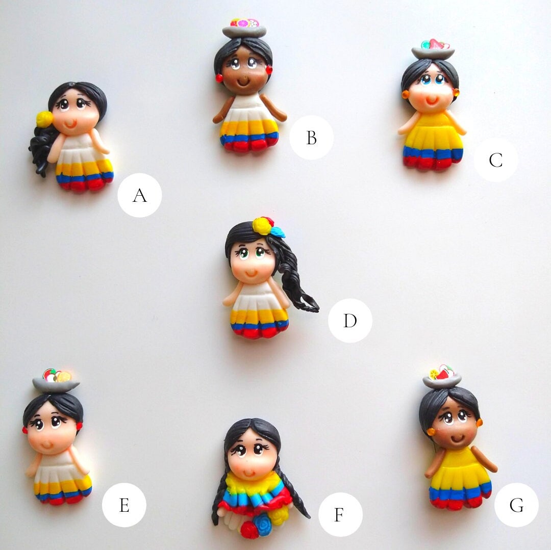 Colombian Art Doll Miniature Colombian Pin Doll Each Wears a | Etsy