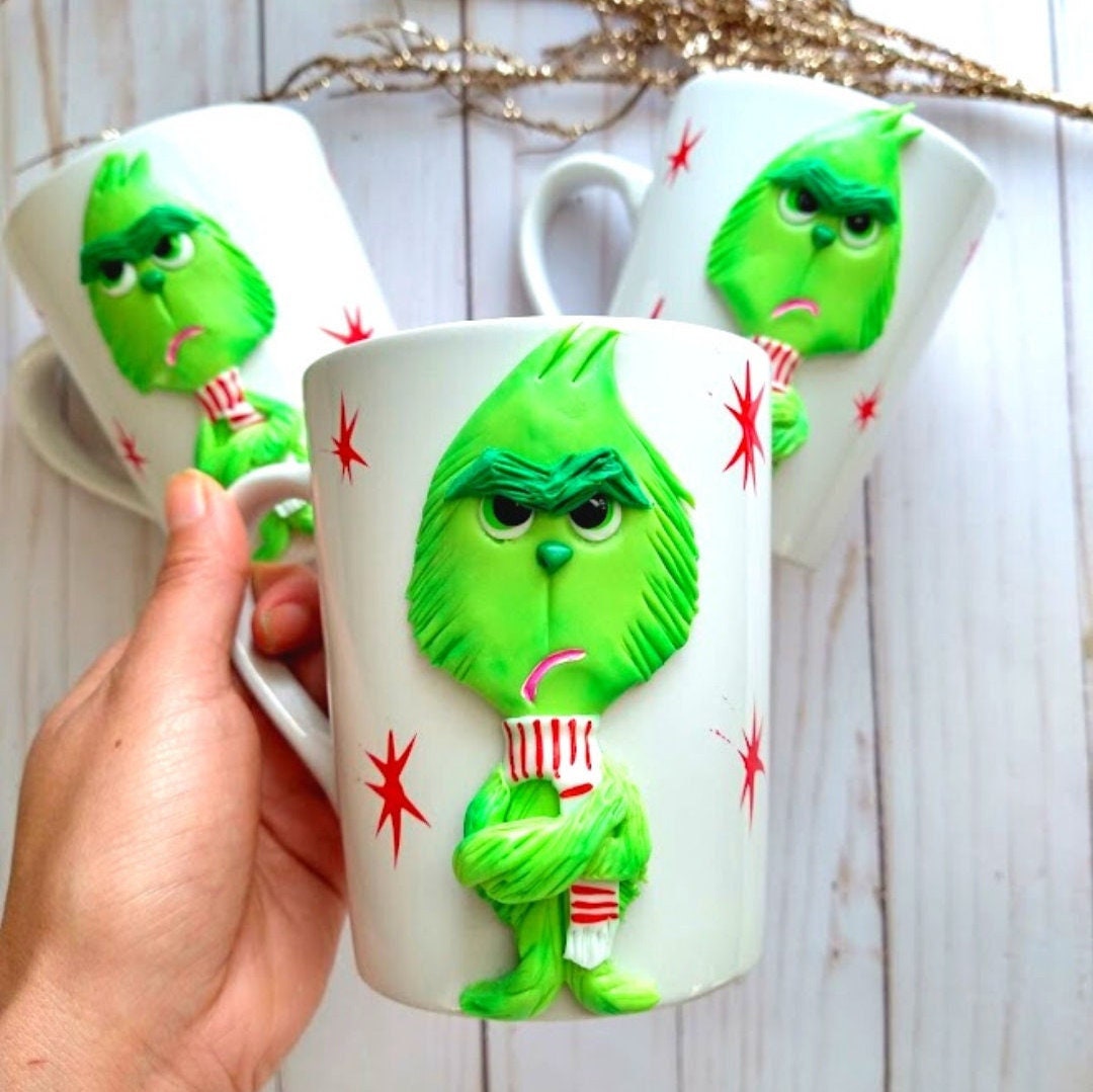Personalized Kids Mugs Grinch Coffee Mug Grinch Face | Etsy