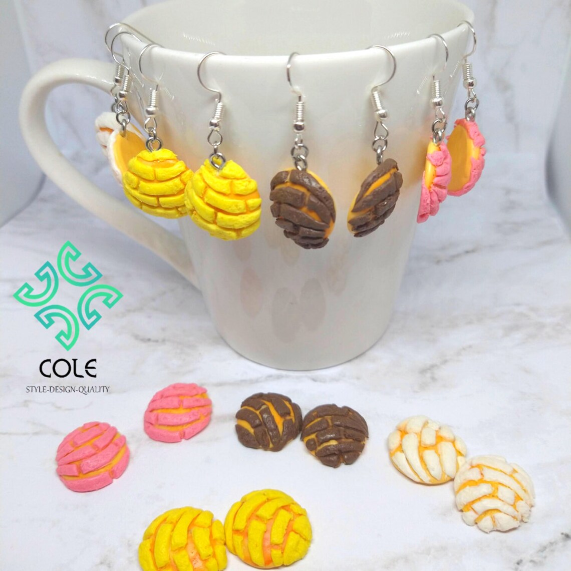Pan Dulce Concha Earrings Hispanic Treats Mexican - Etsy