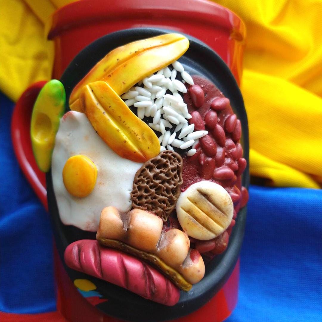 Colombia, Colombian Gift, Colombian Mug,colombian Art, I Love Bandeja ...