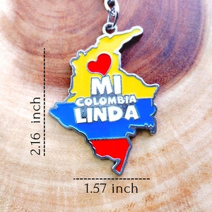 Colombia Map Keychain, Colombian Gift Art, Colombian Trip, Colombian ...