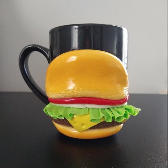 Mug With Burgerhamburger Mug Food 3d Decor Cheeseburger | Etsy