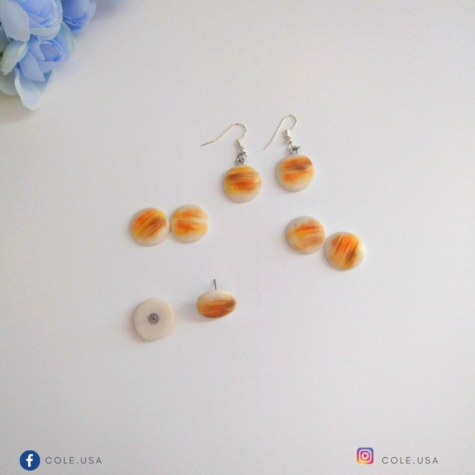 Colombian Arepa Earrings, Venezuelan Arepa Art, Colombian Jewelry ...