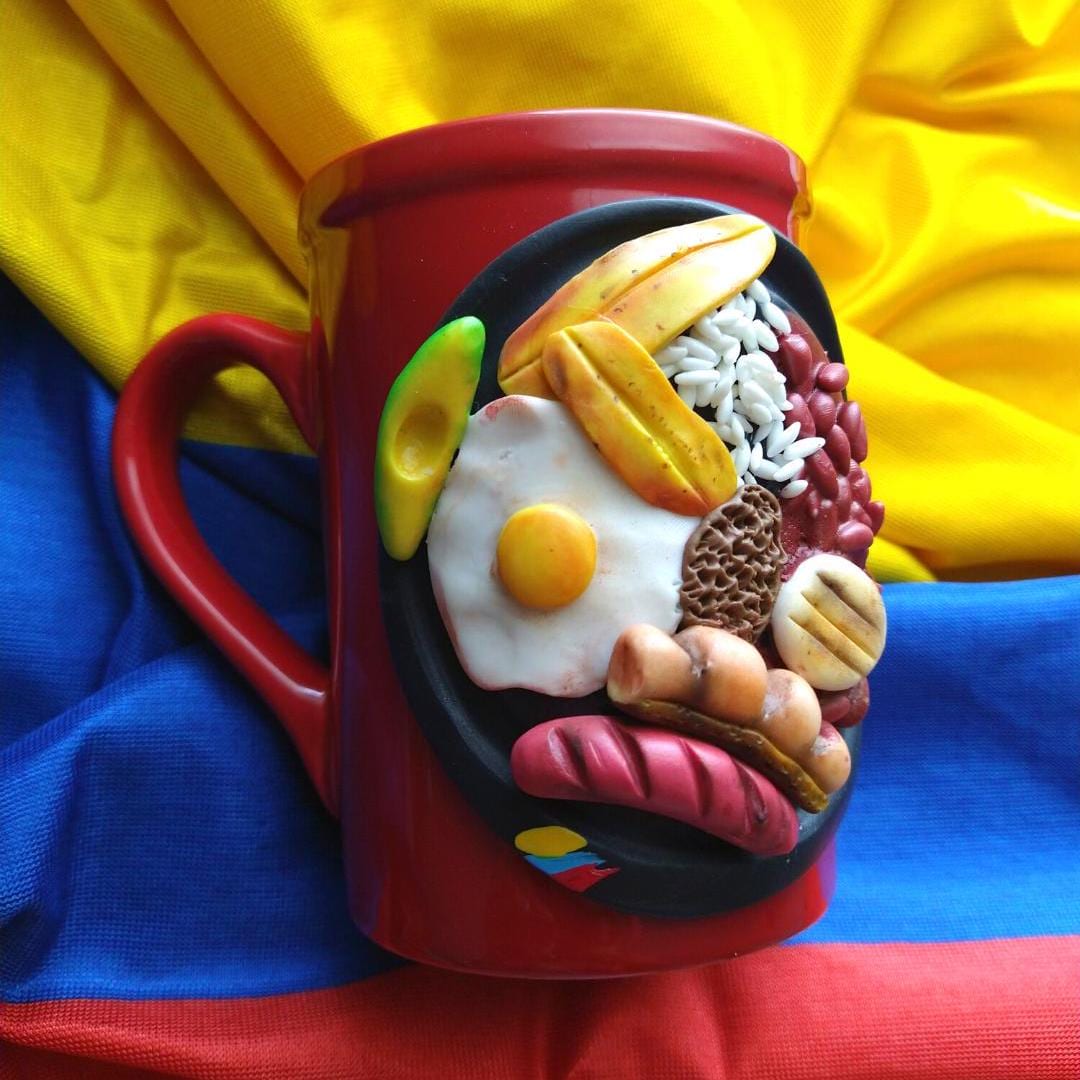 Colombia, Colombian Gift, Colombian Mug,colombian Art, I Love Bandeja ...