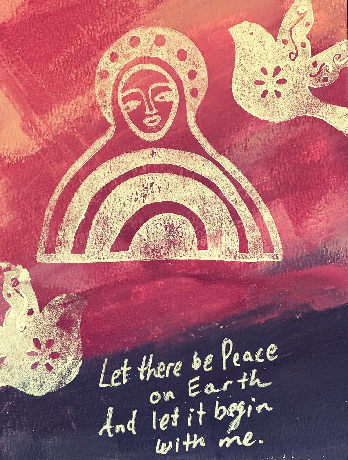 Peace on Earth - Print of Original Mixed Media Art - Etsy