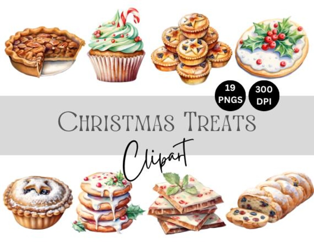 Christmas Treats Clipart BUNDLE - PNG High Resolution - Christmas ...