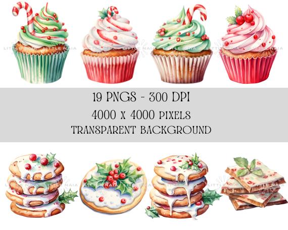 Christmas Treats Clipart BUNDLE - PNG High Resolution - Christmas ...