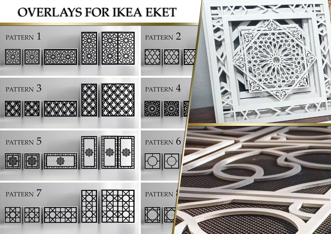 Wooden Overlays for EKET, 30+ Patterns, 180+ Colors - IKEA Furniture ...