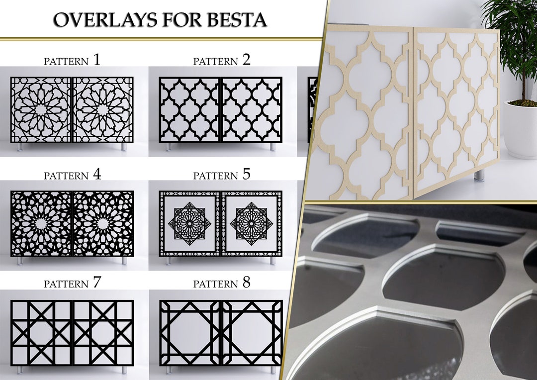 Wooden Overlay (1pcs) for BESTA 64x60cm IKEA Furniture Overlay, 187 ...