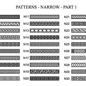 Wooden Ready to Apply Overlay. 55 NARROW Patterns to Choose From ...