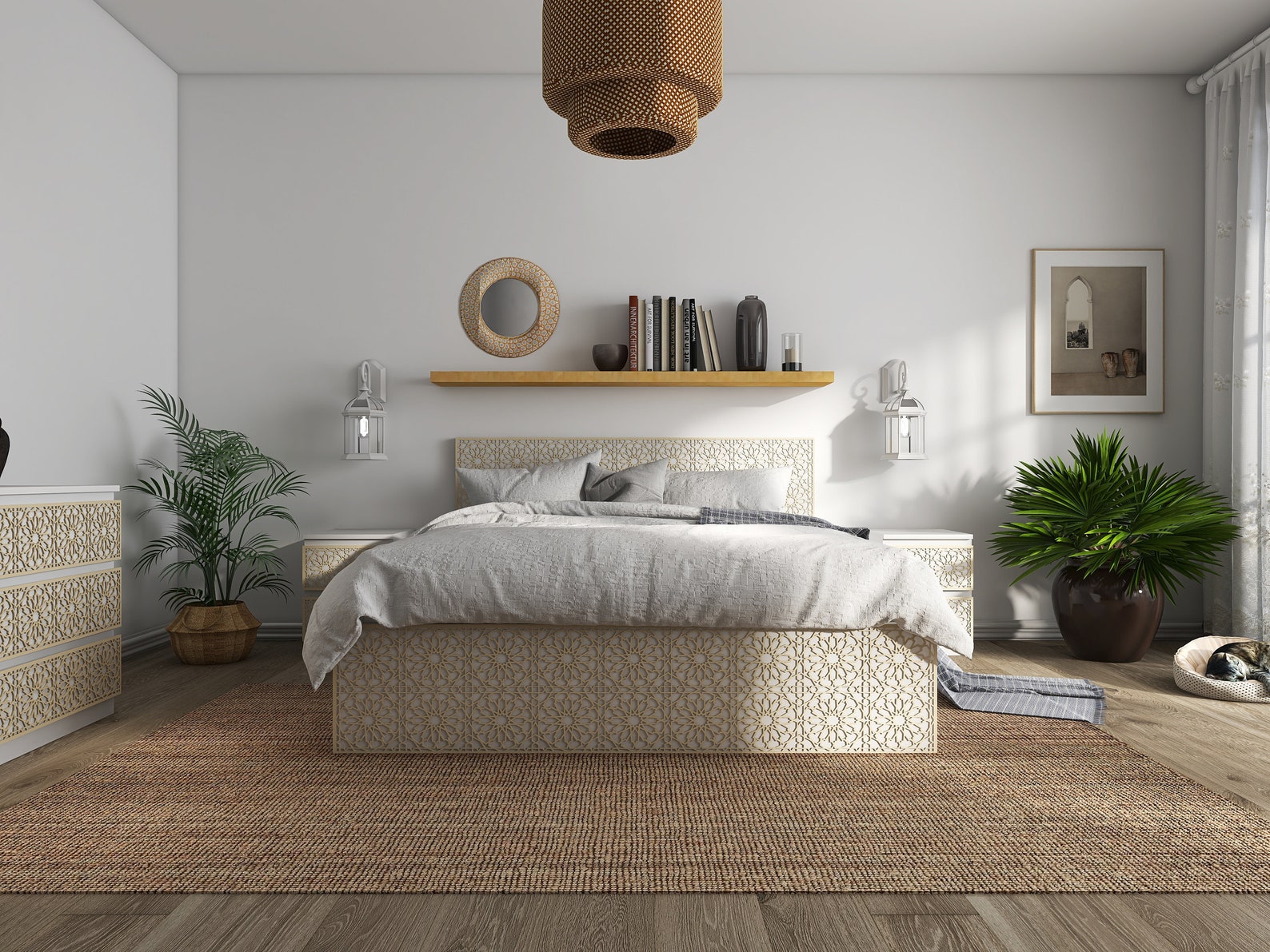 Wooden Overlay Ready to Apply - Set of 6, Kit for Malm 6 Drawers ...