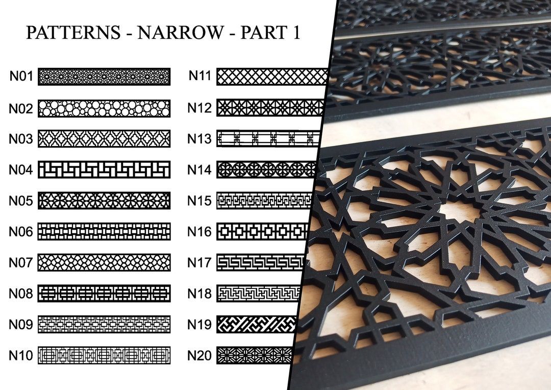 Wooden Ready to Apply Overlay. 55 NARROW Patterns to Choose From ...