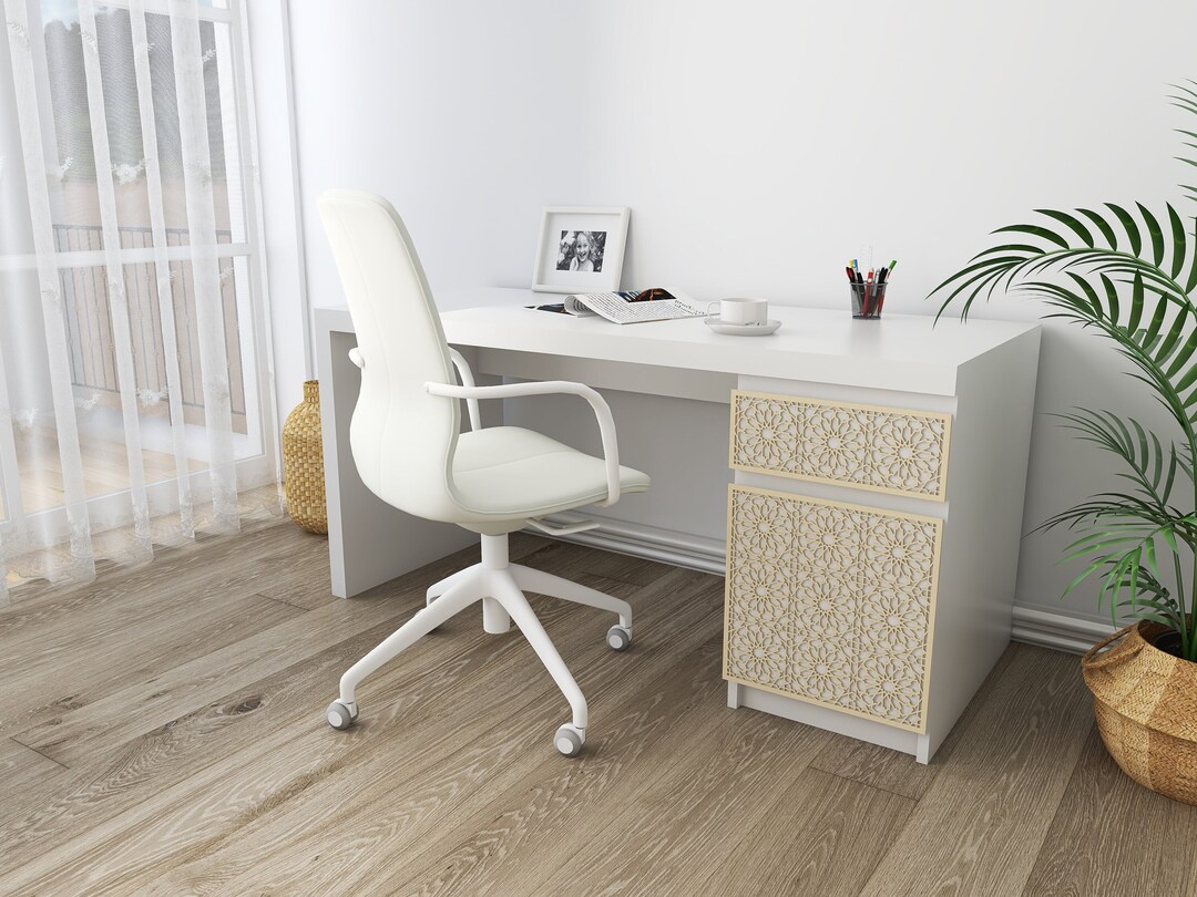 Wooden Overlays Ready to Apply - Set of 2, Kit for Malm Desk With ...