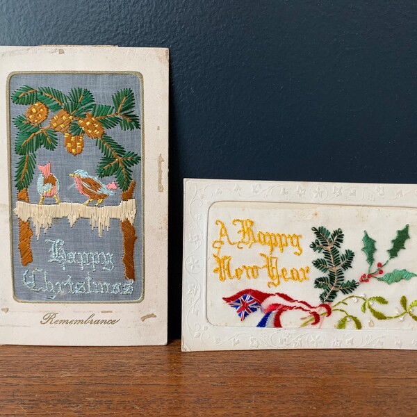 Embroidered Postcard - Etsy