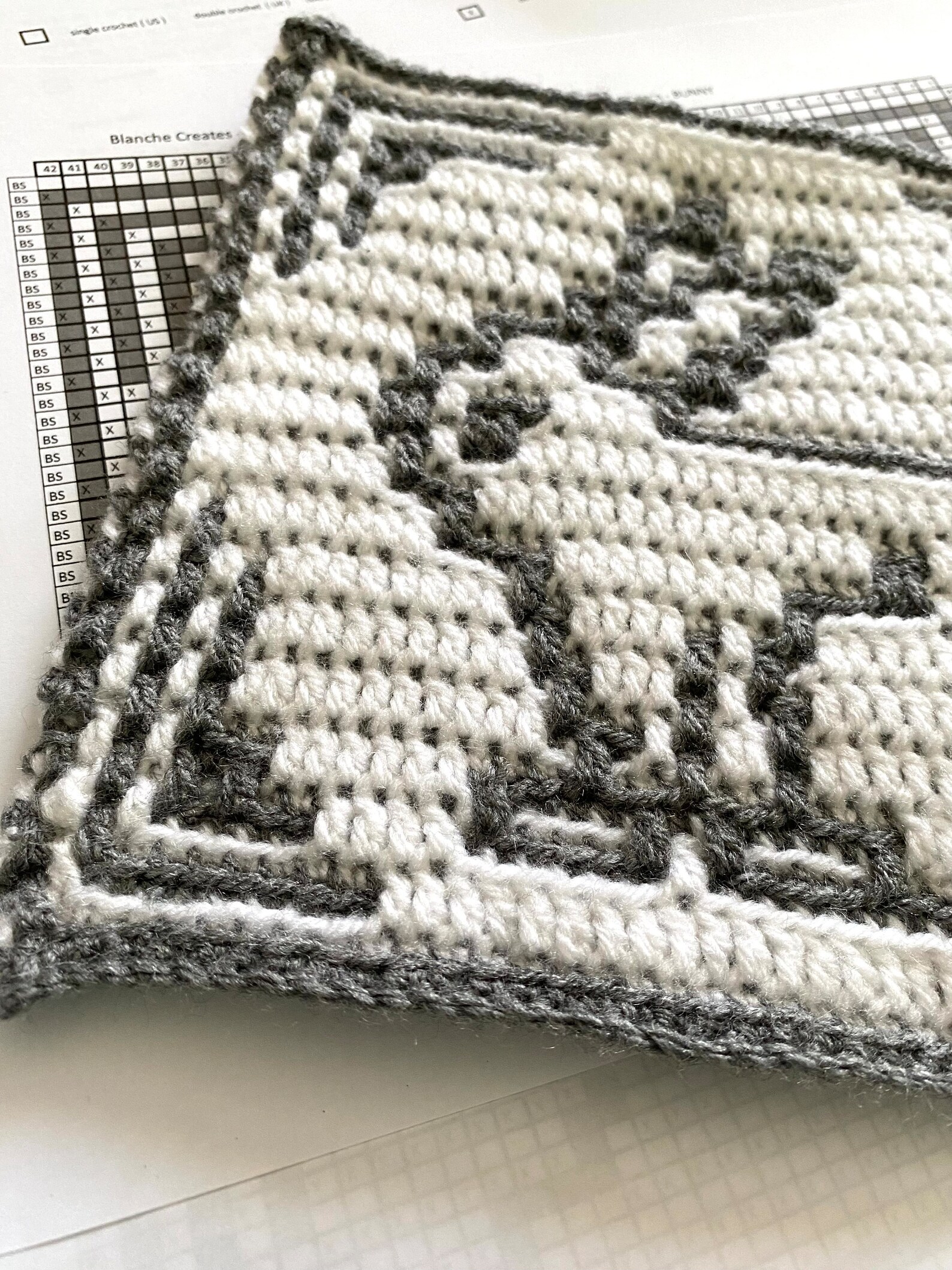 Mosaic Crochet Bunny Square Pattern: Easter Decor (PDF Pattern) - Etsy