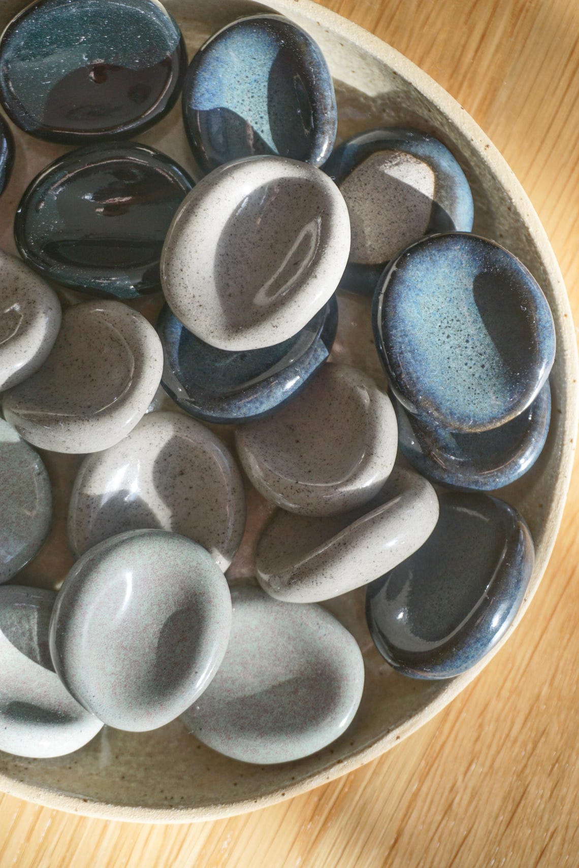 Ceramic Anxiety Stone: Pocket Relaxation Pebble - Etsy