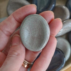 Ceramic Anxiety Stone: Pocket Relaxation Pebble - Etsy