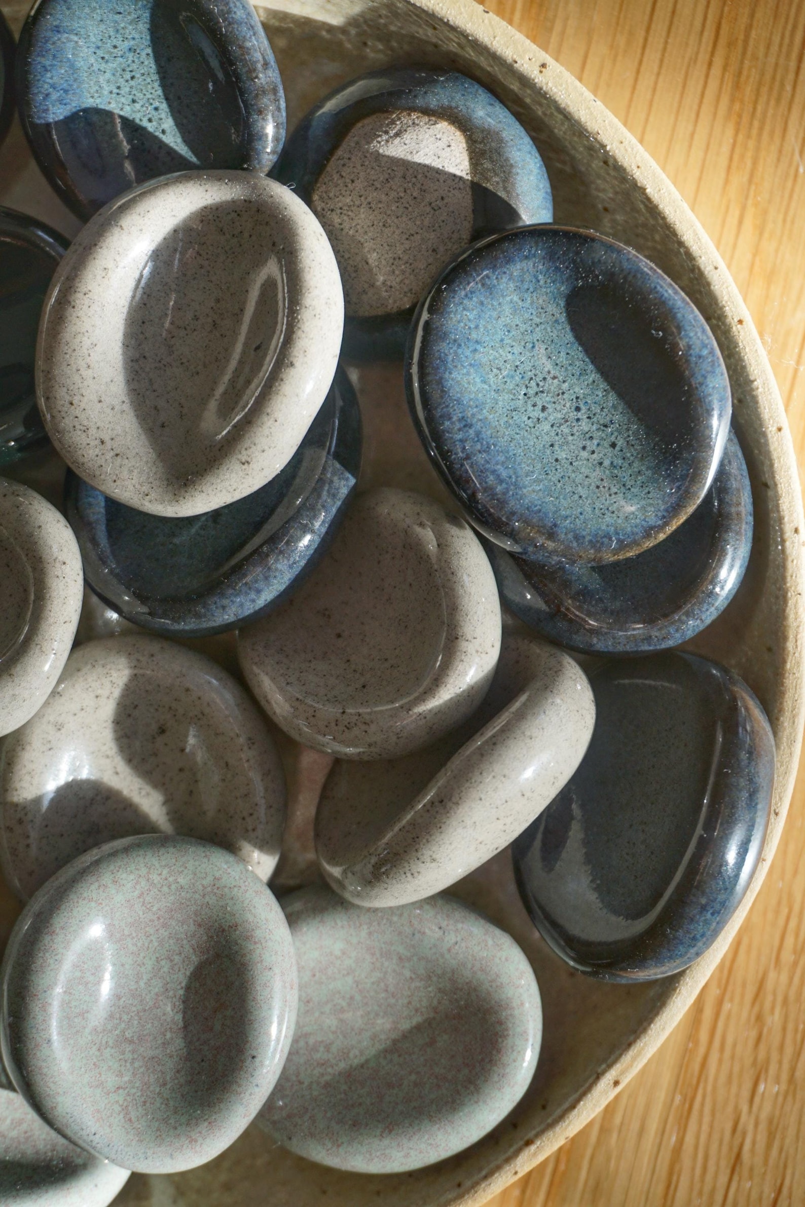 Ceramic Anxiety Stone: Pocket Relaxation Pebble - Etsy