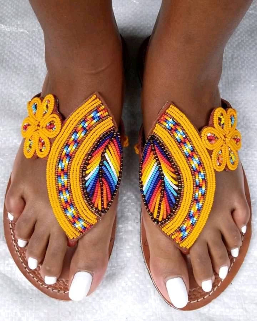 African Sandals For Women African Beaded Sandals Maasai Etsy