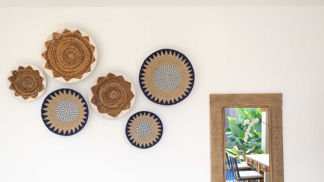 JAVA WALL DECOR boho Wall Hanging banana Fronds wicker - Etsy