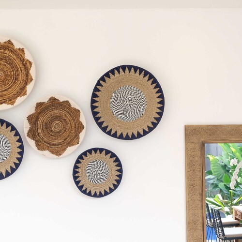 JAVA WALL DECOR boho Wall Hanging banana Fronds wicker - Etsy