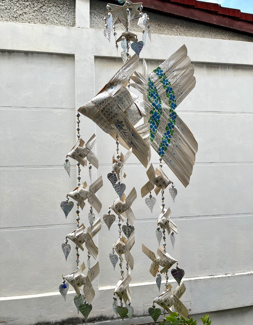 Thai Woven Fish Mobile Made From Palm Leaf With Colorful Patterns. - Etsy