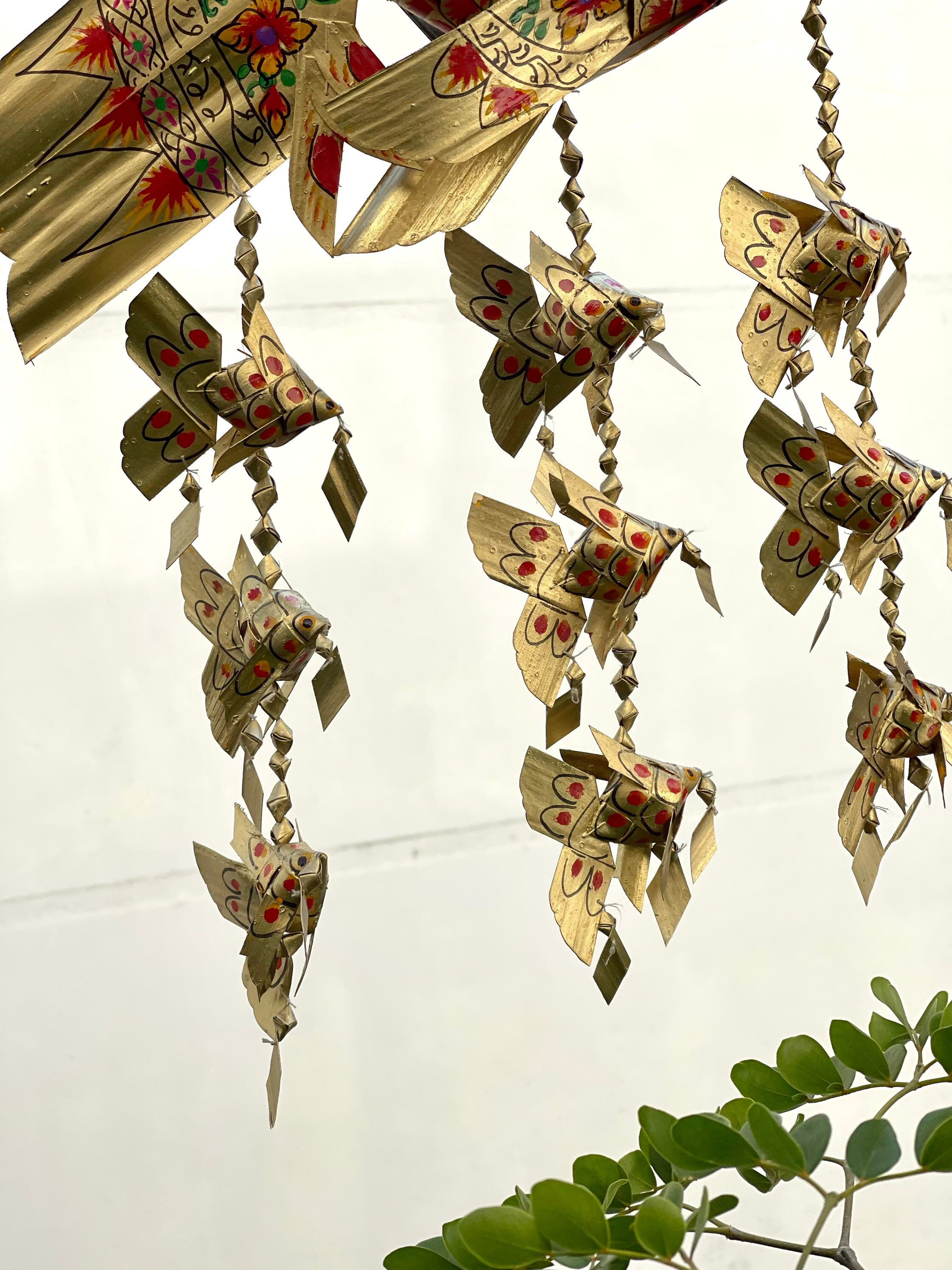 Golden Thai Woven Fish Mobile. Golden Weaved Carp, Beautiful Pattern ...