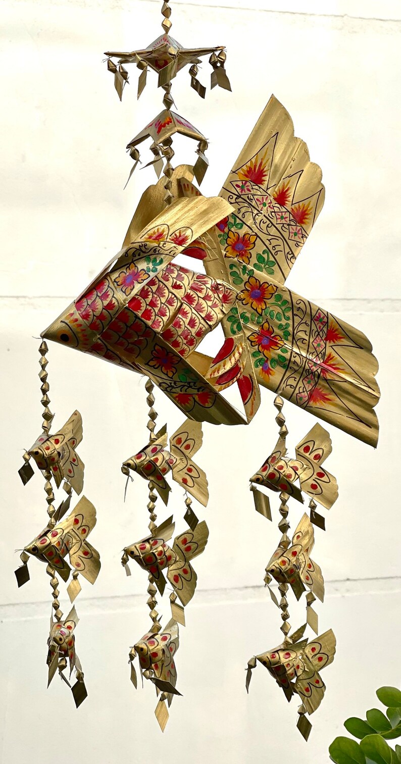 Golden Thai Woven Fish Mobile. Golden Weaved Carp, Beautiful Pattern ...