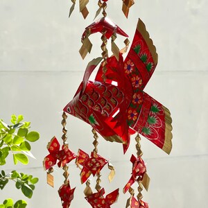 Mini Red Thai Woven Fish Mobile. - Etsy