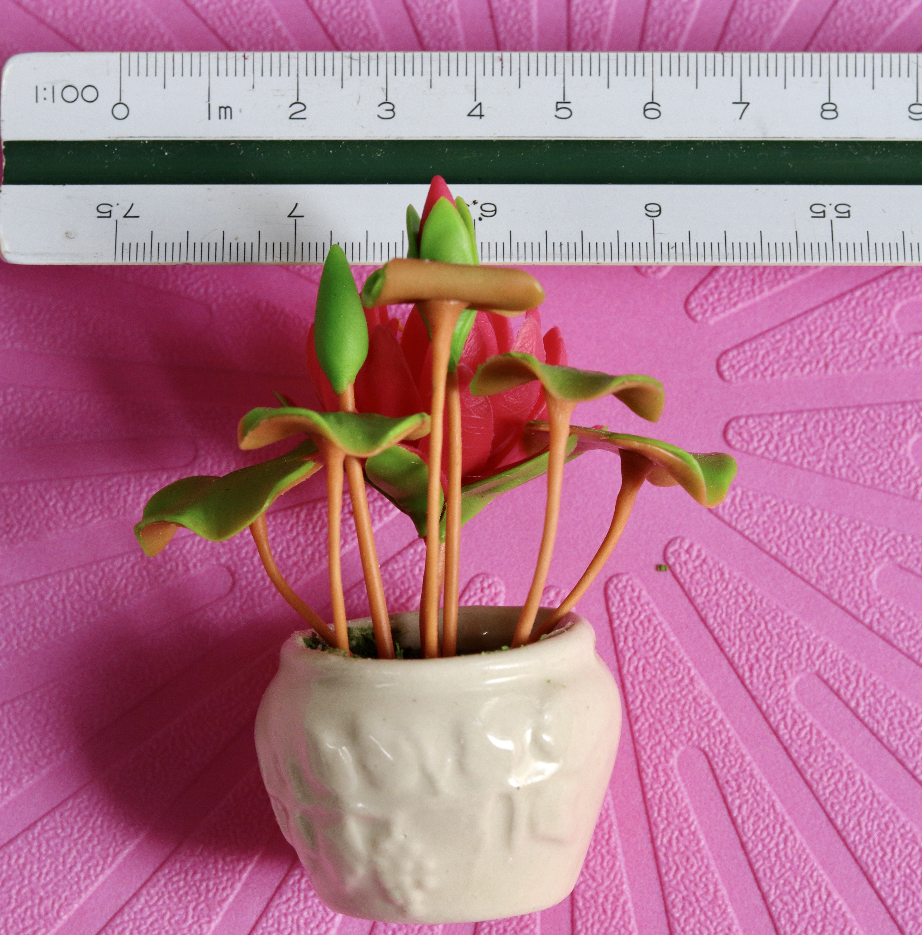 Japanese Clay Lotus Flower Sculpture, Home Decoration, Gift Souvenirs ...