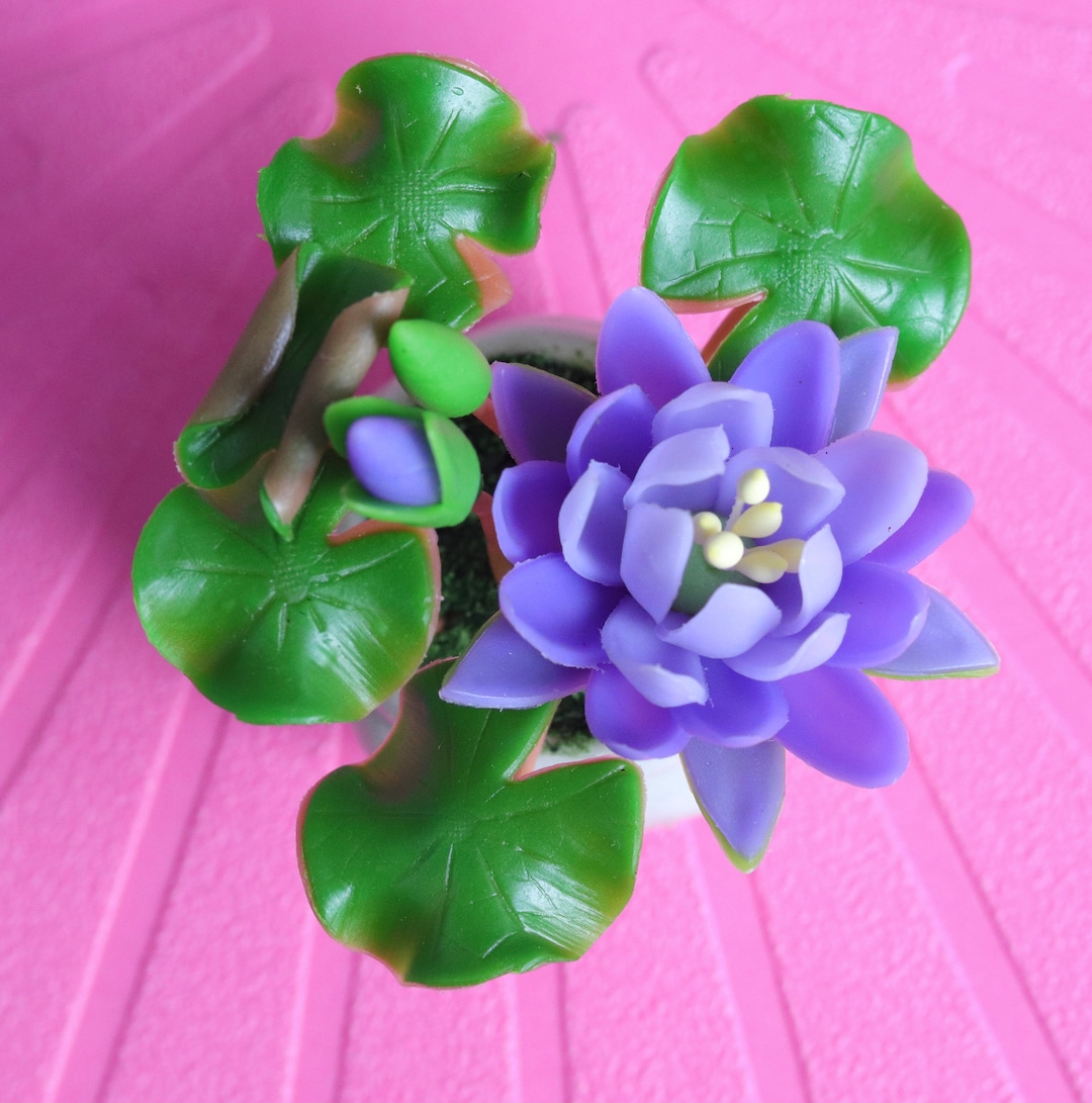 Japanese Clay Lotus Flower Sculpture, Home Decoration, Gift Souvenirs ...