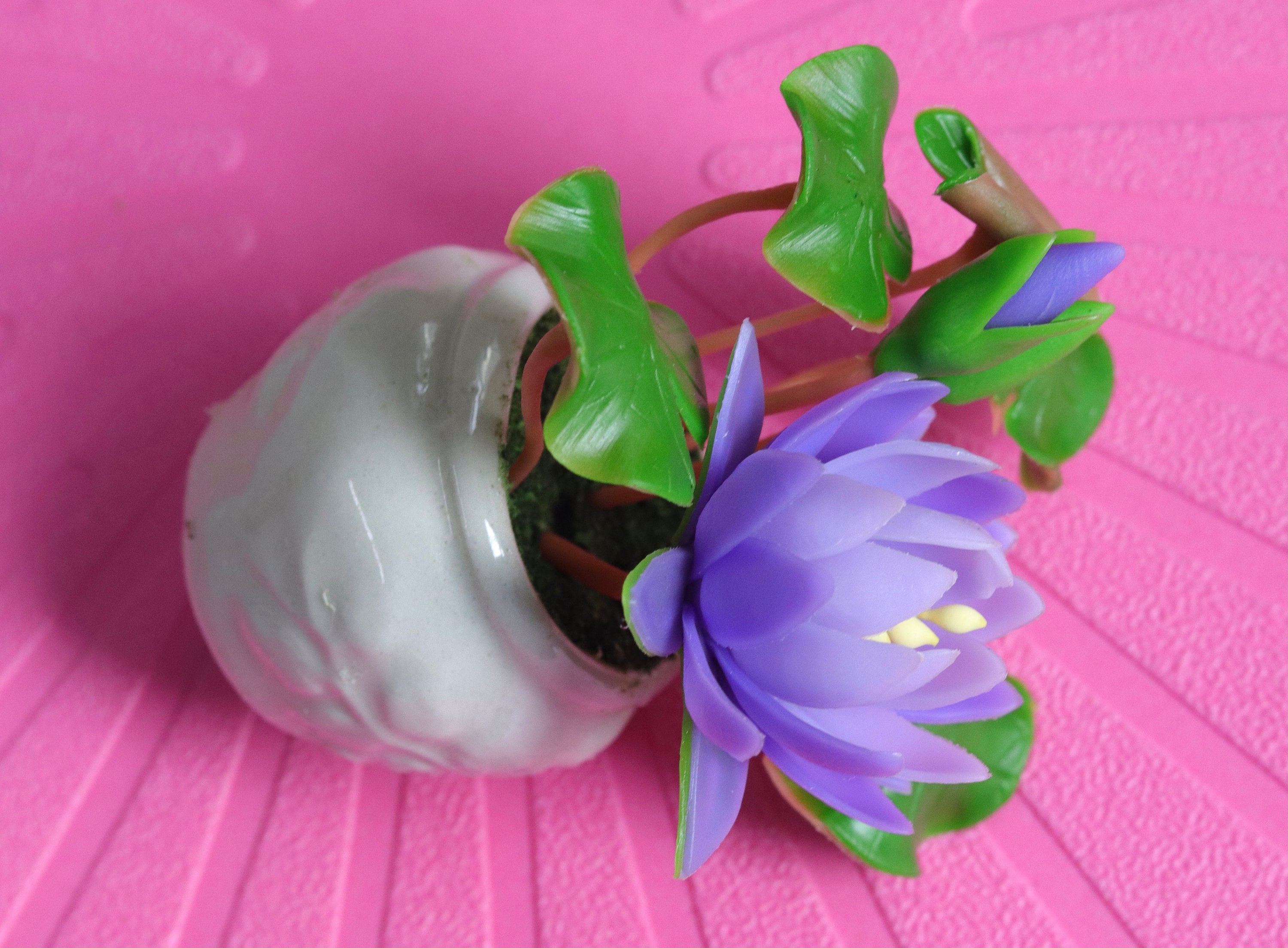 Japanese Clay Lotus Flower Sculpture, Home Decoration, Gift Souvenirs ...
