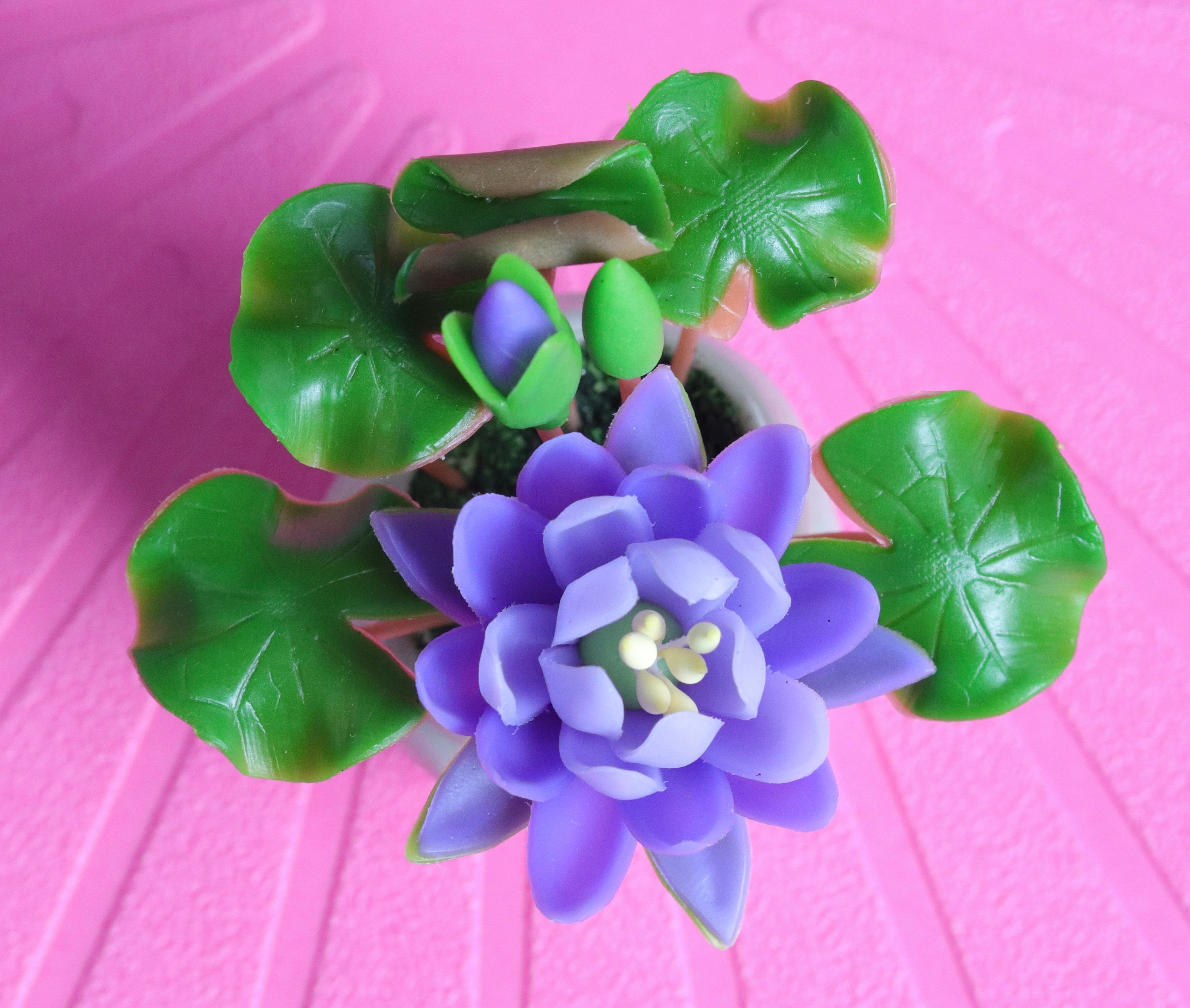 Japanese Clay Lotus Flower Sculpture, Home Decoration, Gift Souvenirs ...