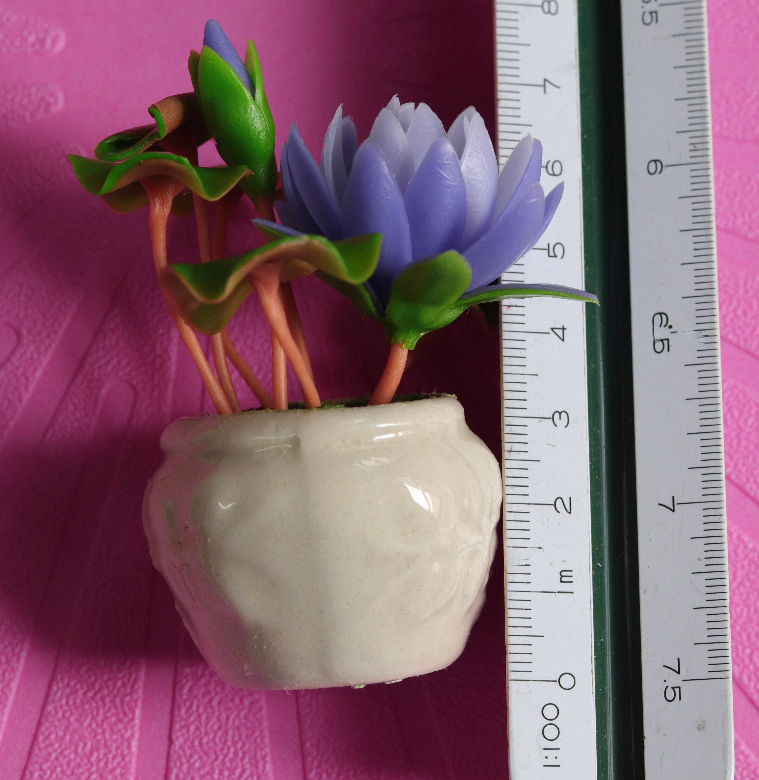 Japanese Clay Lotus Flower Sculpture, Home Decoration, Gift Souvenirs ...
