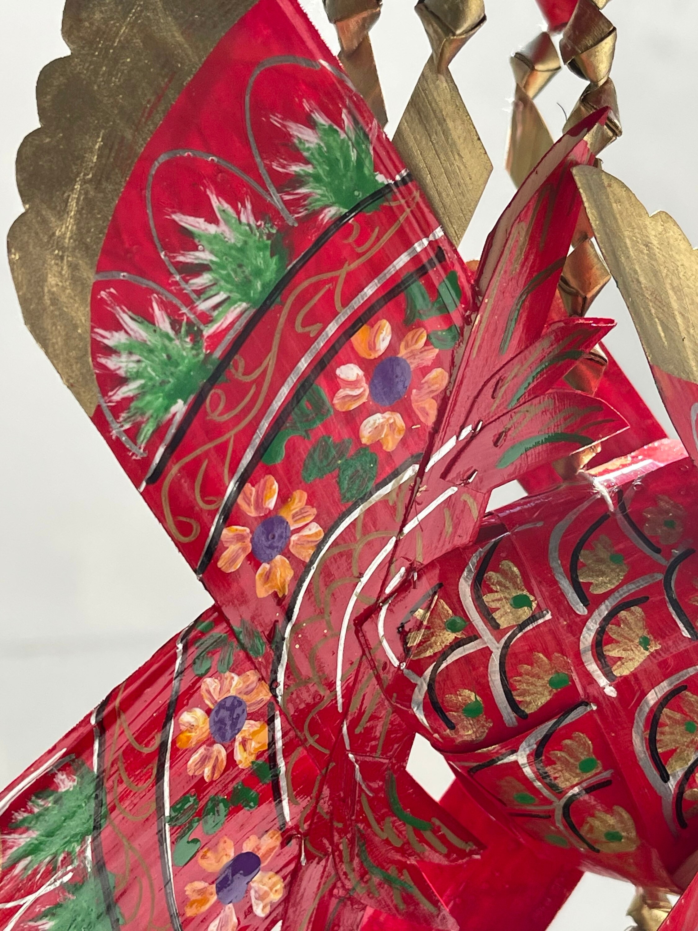 Mini Red Thai Woven Fish Mobile. - Etsy