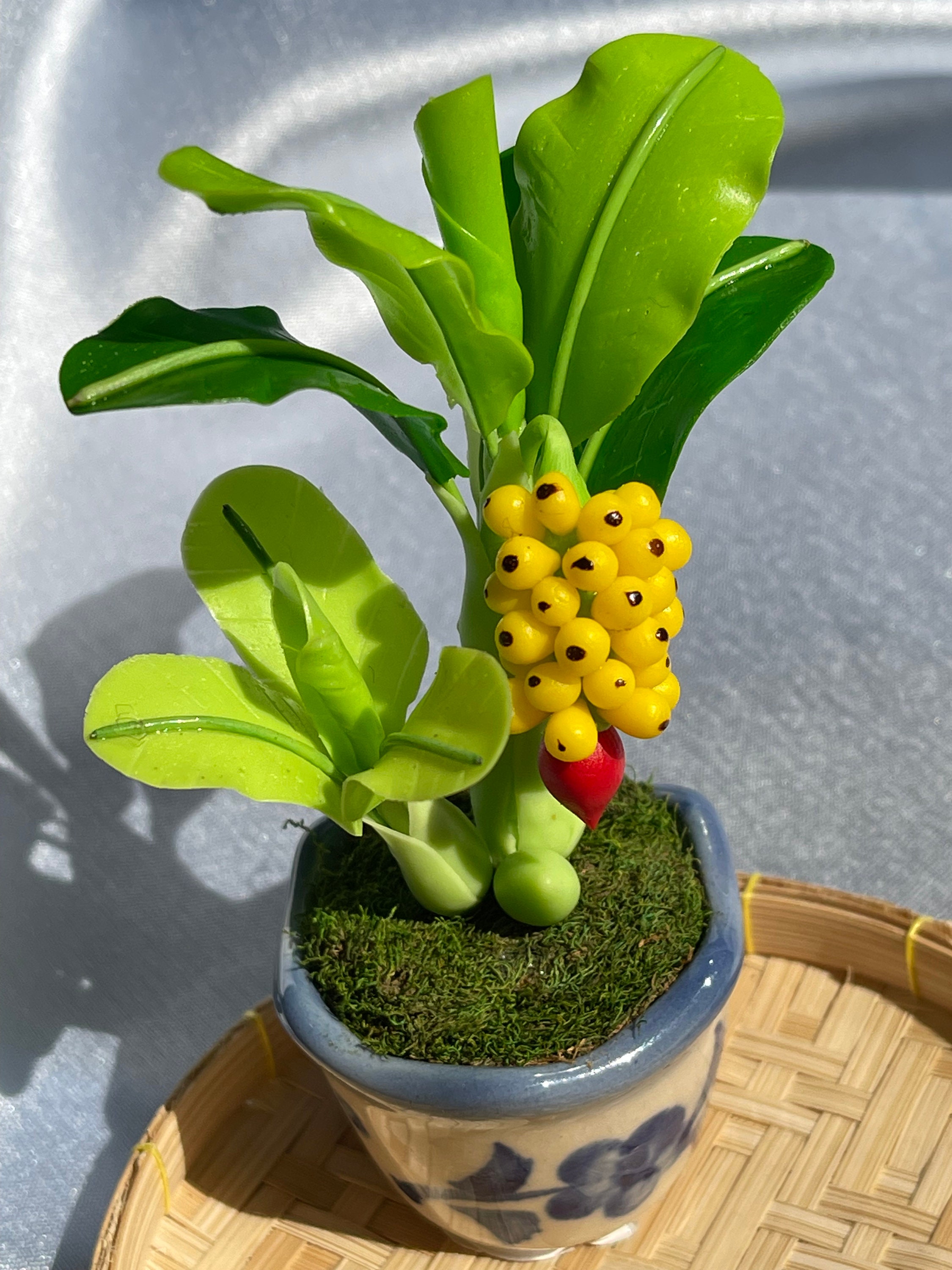 Miniature Clay Sculpture Banana Tree. - Etsy