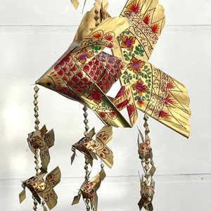 Golden Thai Woven Fish Mobile. Golden Weaved Carp, Beautiful Pattern ...