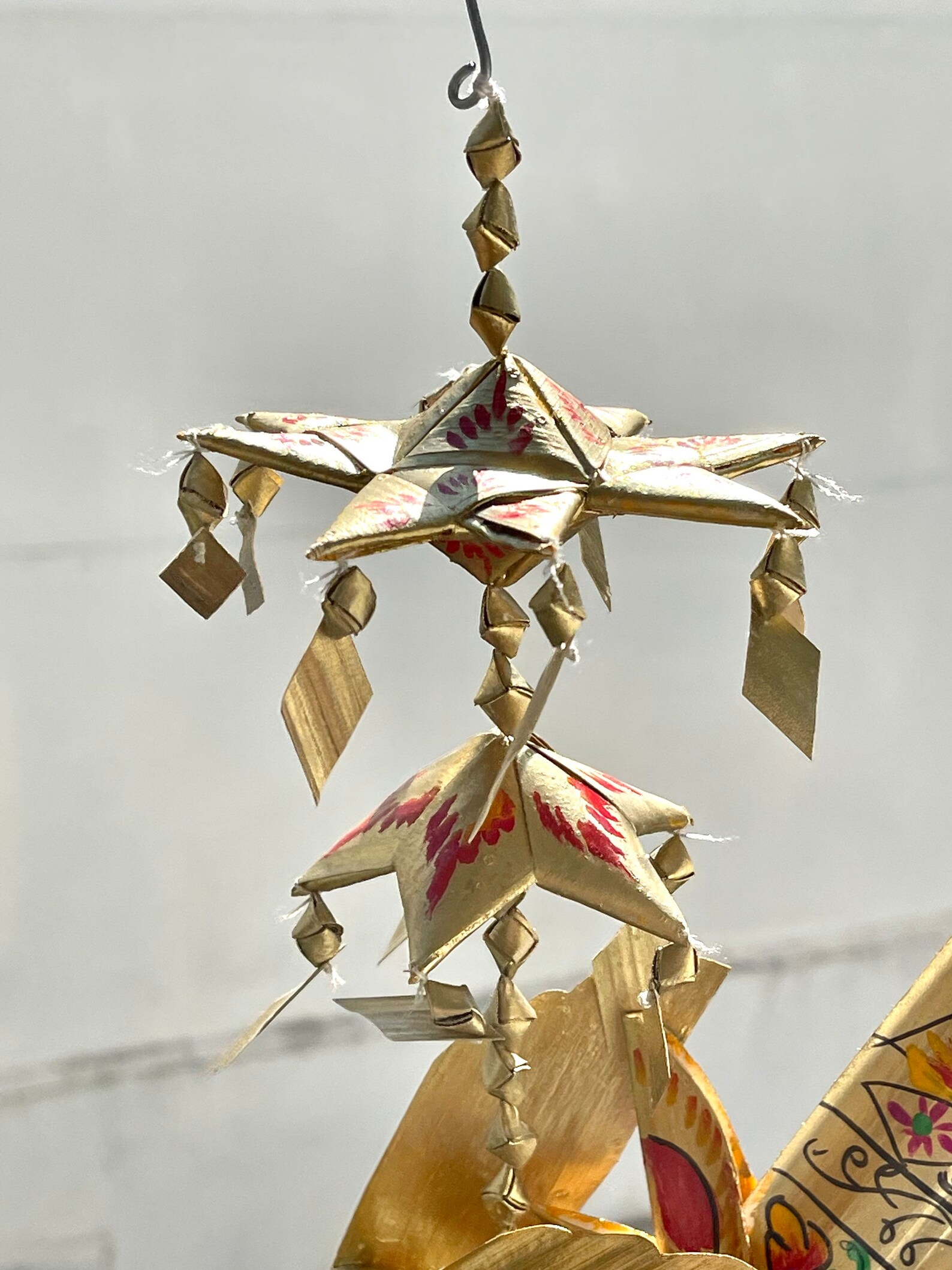 Golden Thai Woven Fish Mobile. Golden Weaved Carp, Beautiful Pattern ...