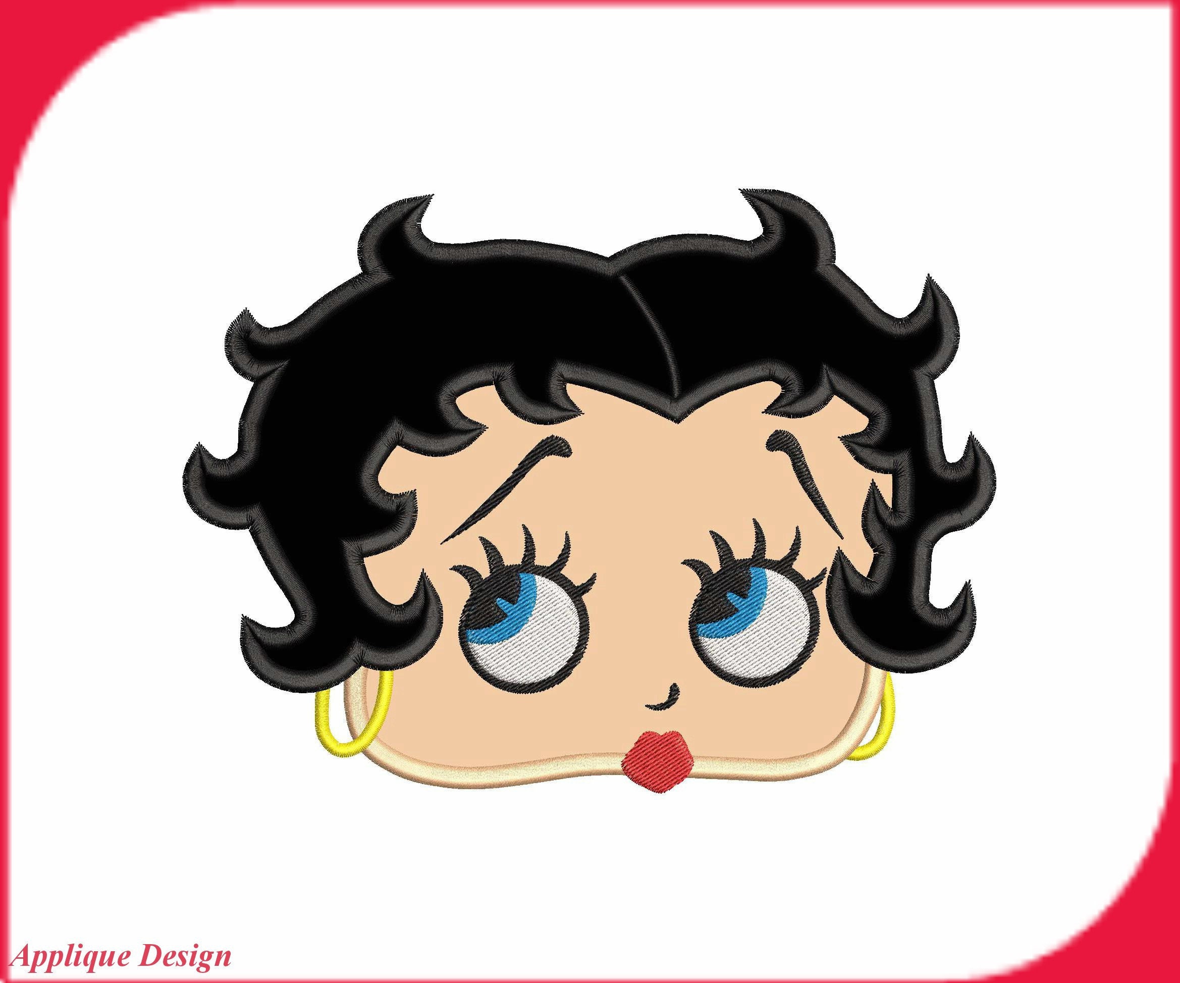 Betty Boop Head Applique Embroidery Design Instant Download | Etsy