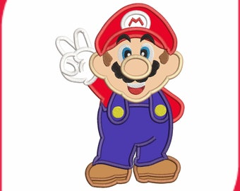 Super Mario Applique | Etsy