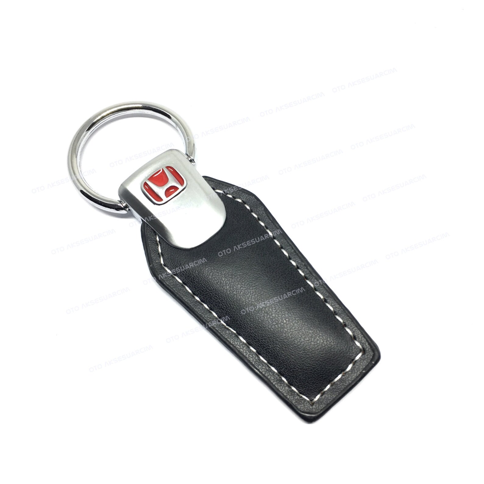 Honda Metal Car Key Chain Keyring With Long Black Leather | Etsy