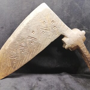 1940's Turkish Antique Forged Iron Head Axe & Pickaxe Totally Engraved ...