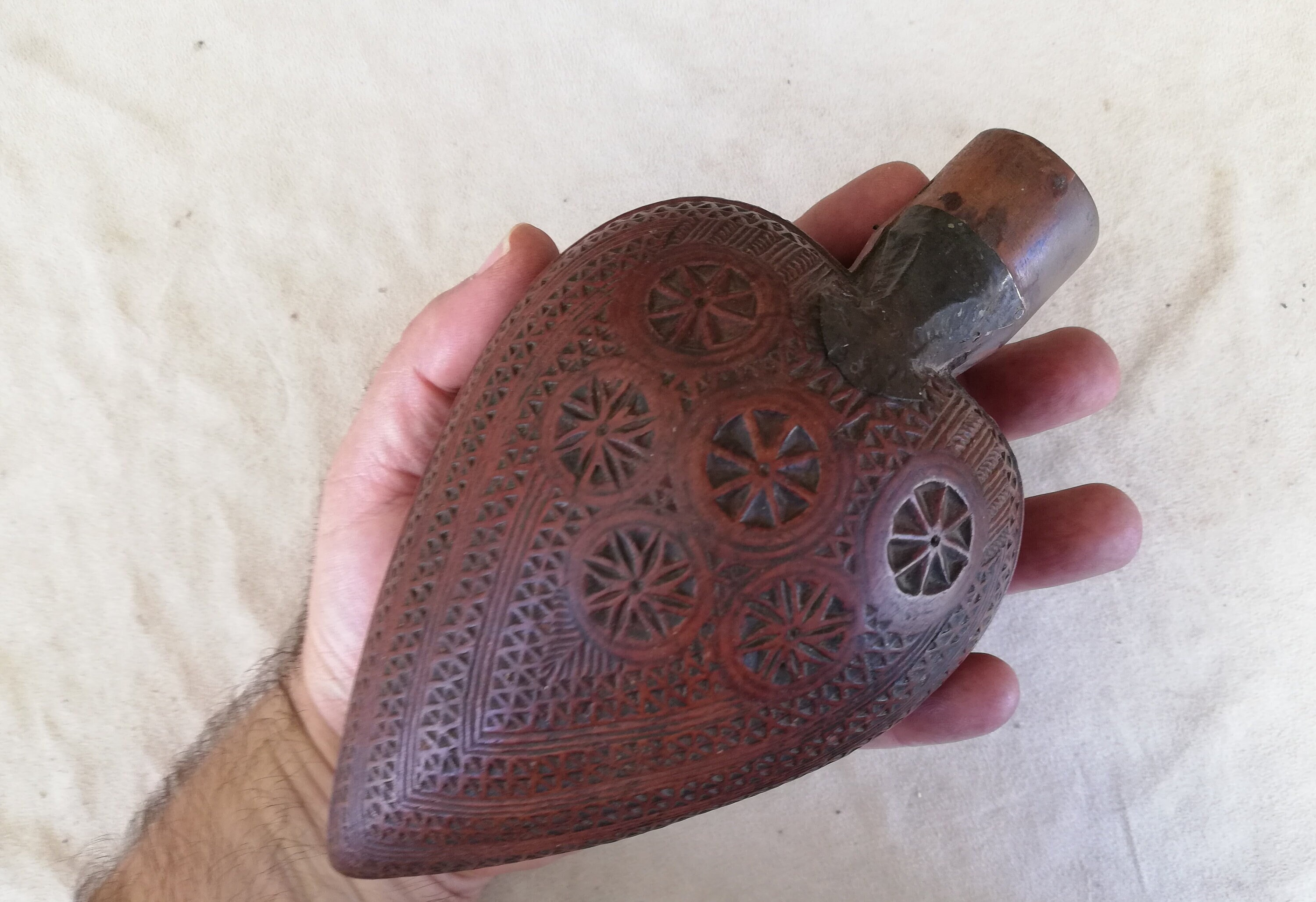 19th C. Ottoman Turkish Antique Wooden Big Gun Powder Flask - Etsy