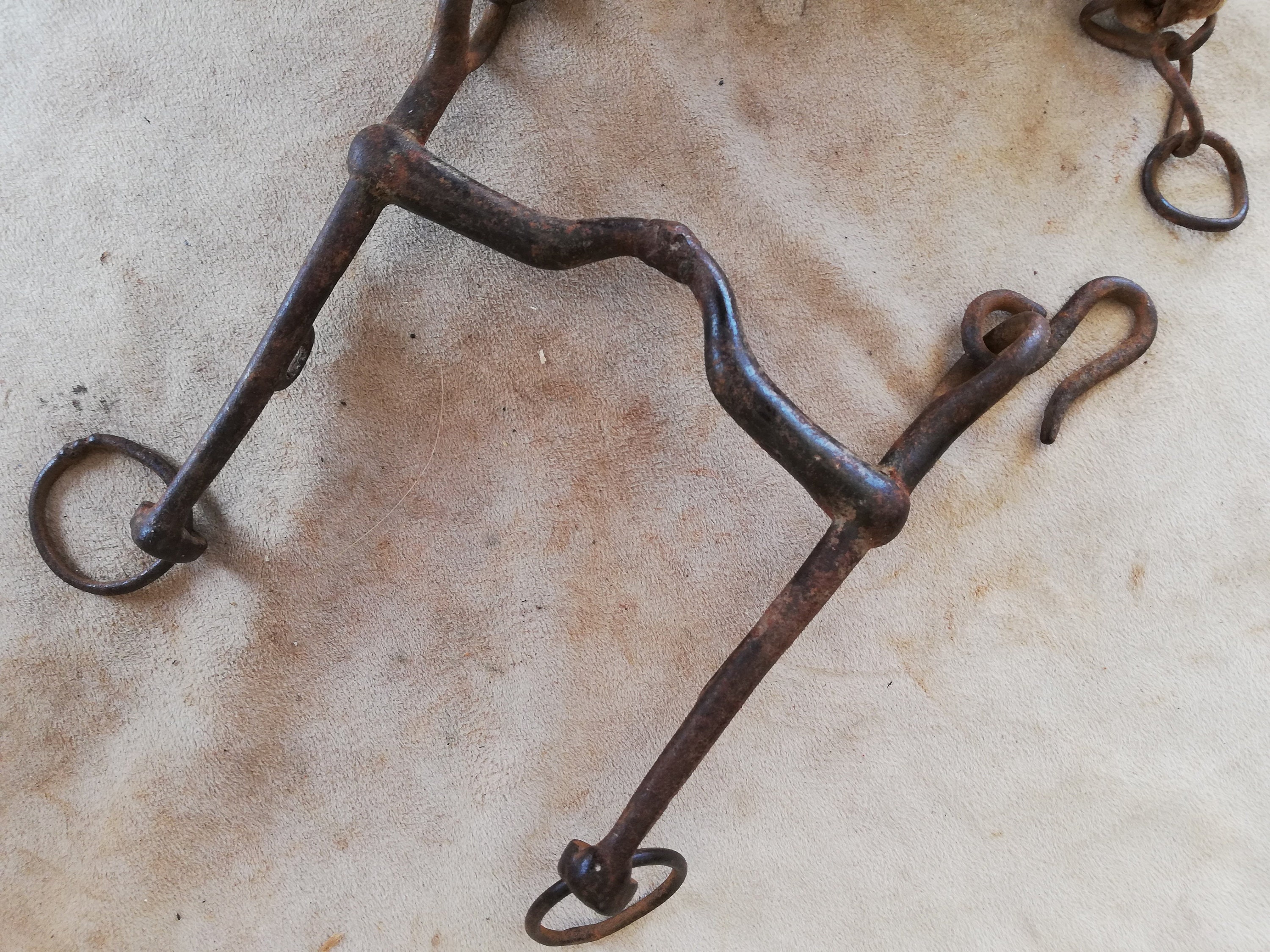 Turkish Old Horse Bit of Hand-forged Iron W/ Leather Covered - Etsy