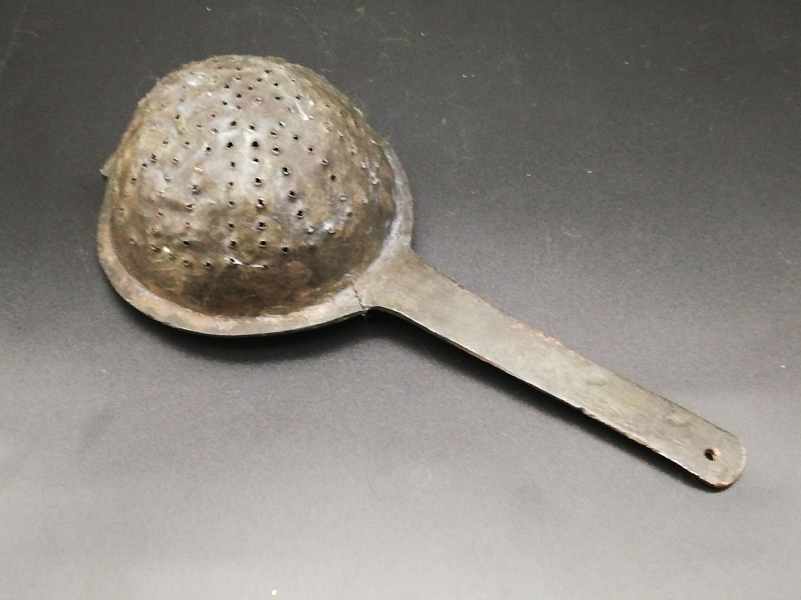 19th C., Antique Copper Sieve - Ottoman Turkish Hand Made Copper Tea ...