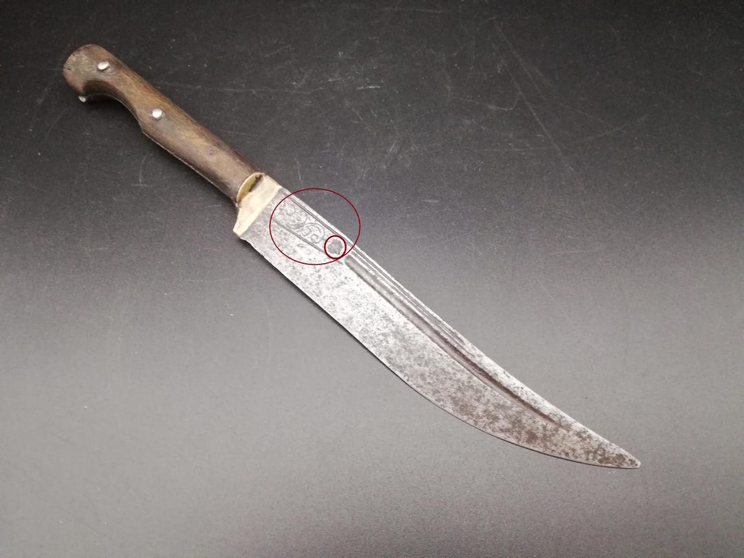 Ottoman Turkish Antique Dagger W/ Steel Blade Marked & Horn Handle W ...