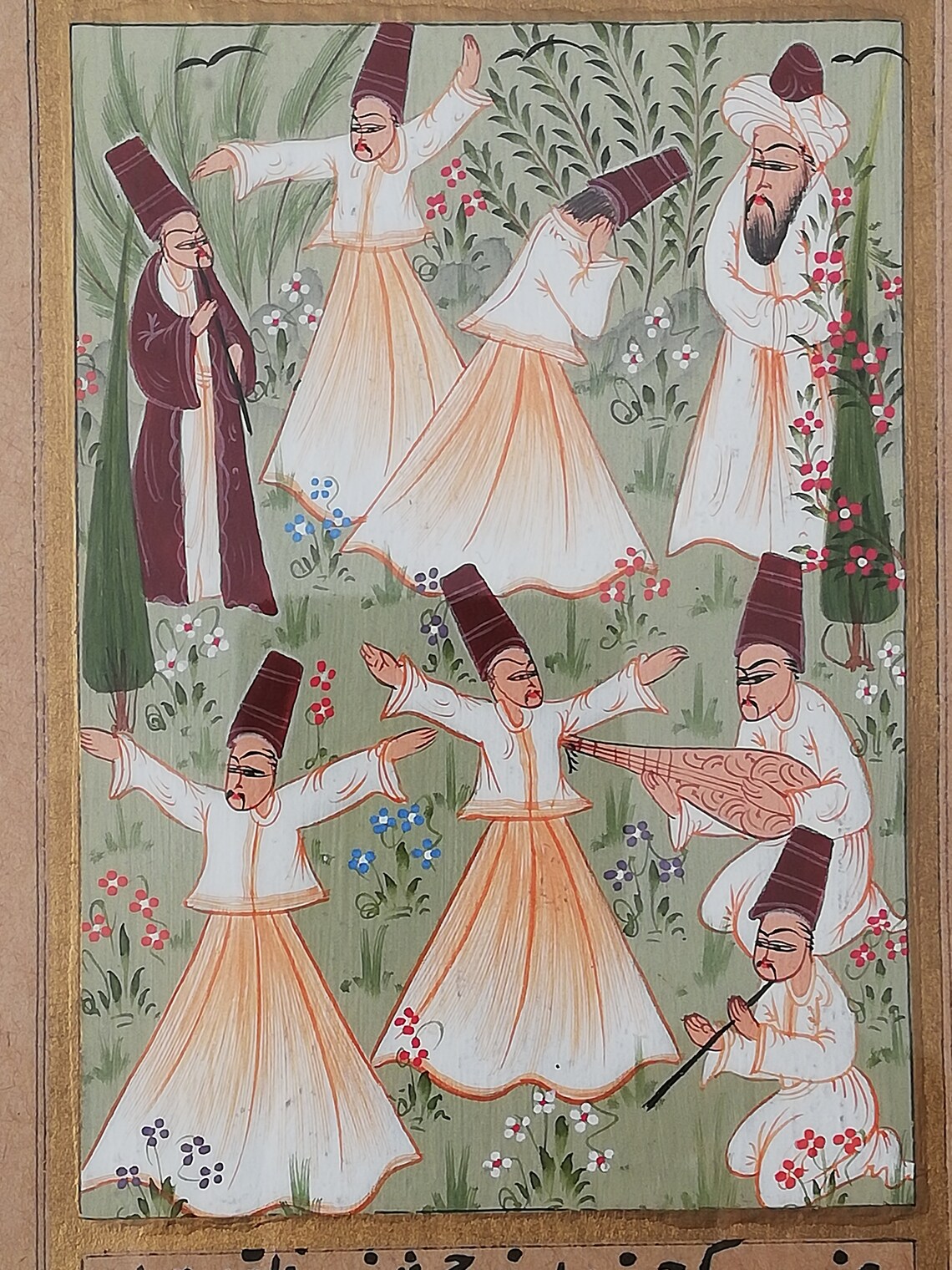 Framed Ottoman Turkish Miniature Art Sema Rituel | Etsy