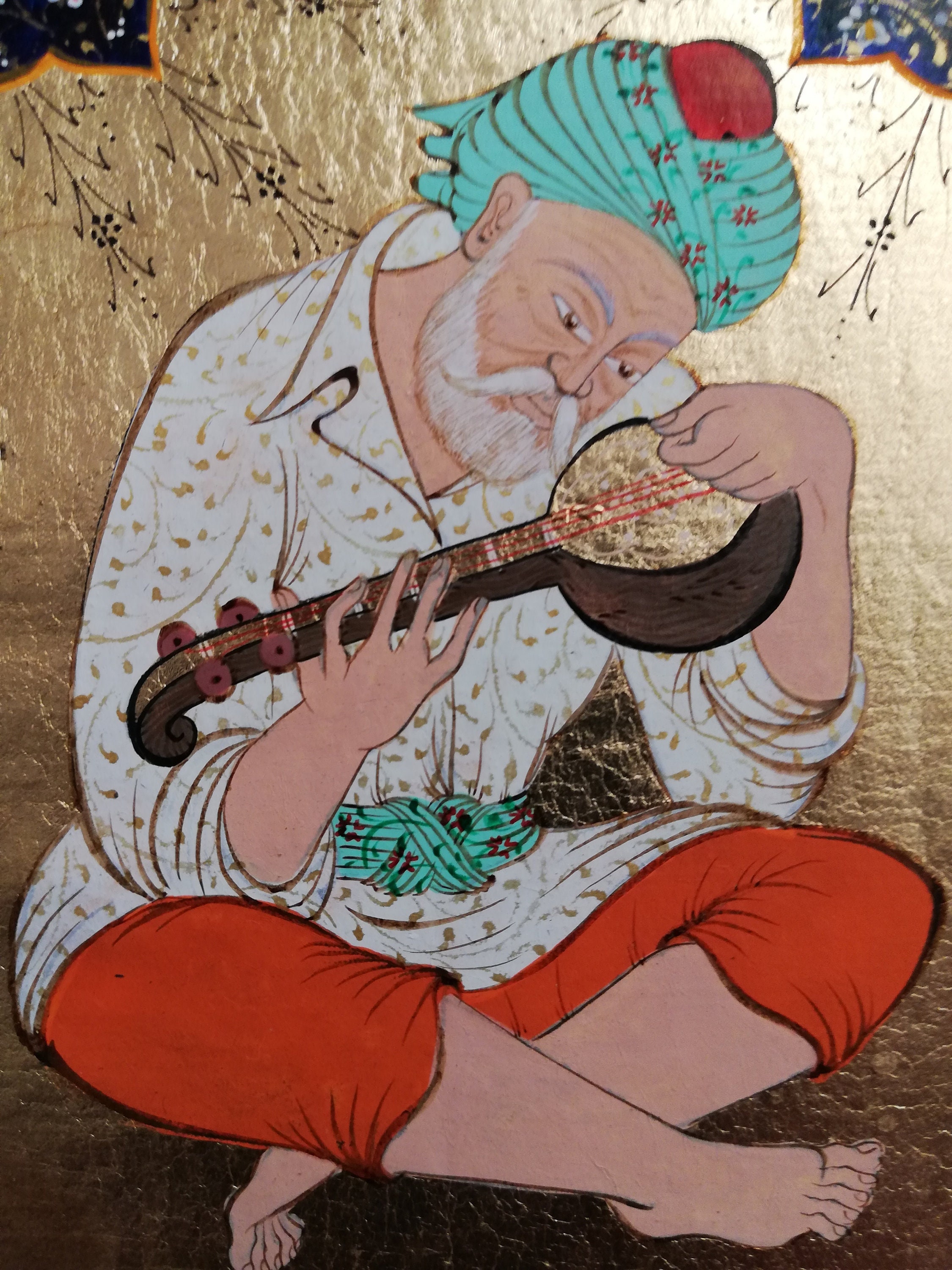 Ottoman Turkish Miniature Art Turkish Musician's Miniature Collectable ...