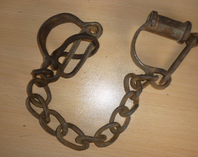 Ottoman Turkish Antique Hand Forged Hand Wrought Iron Handcuffs ...